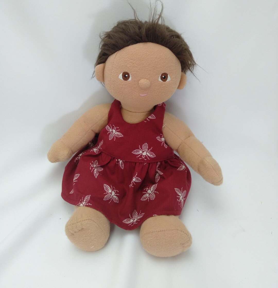 Dinkum Doll Dress Red Bee Pattern With Knickers - Etsy