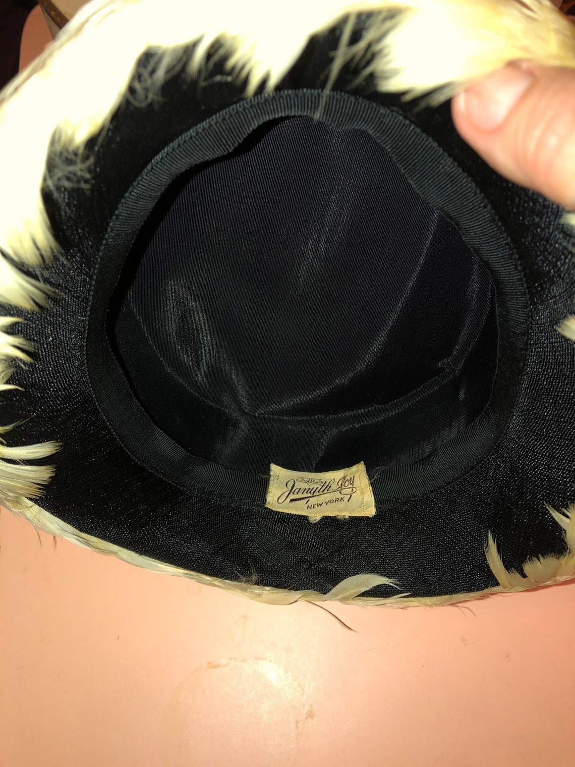 Vintage Janyth Roy New York Feather Bucket Hat - Etsy