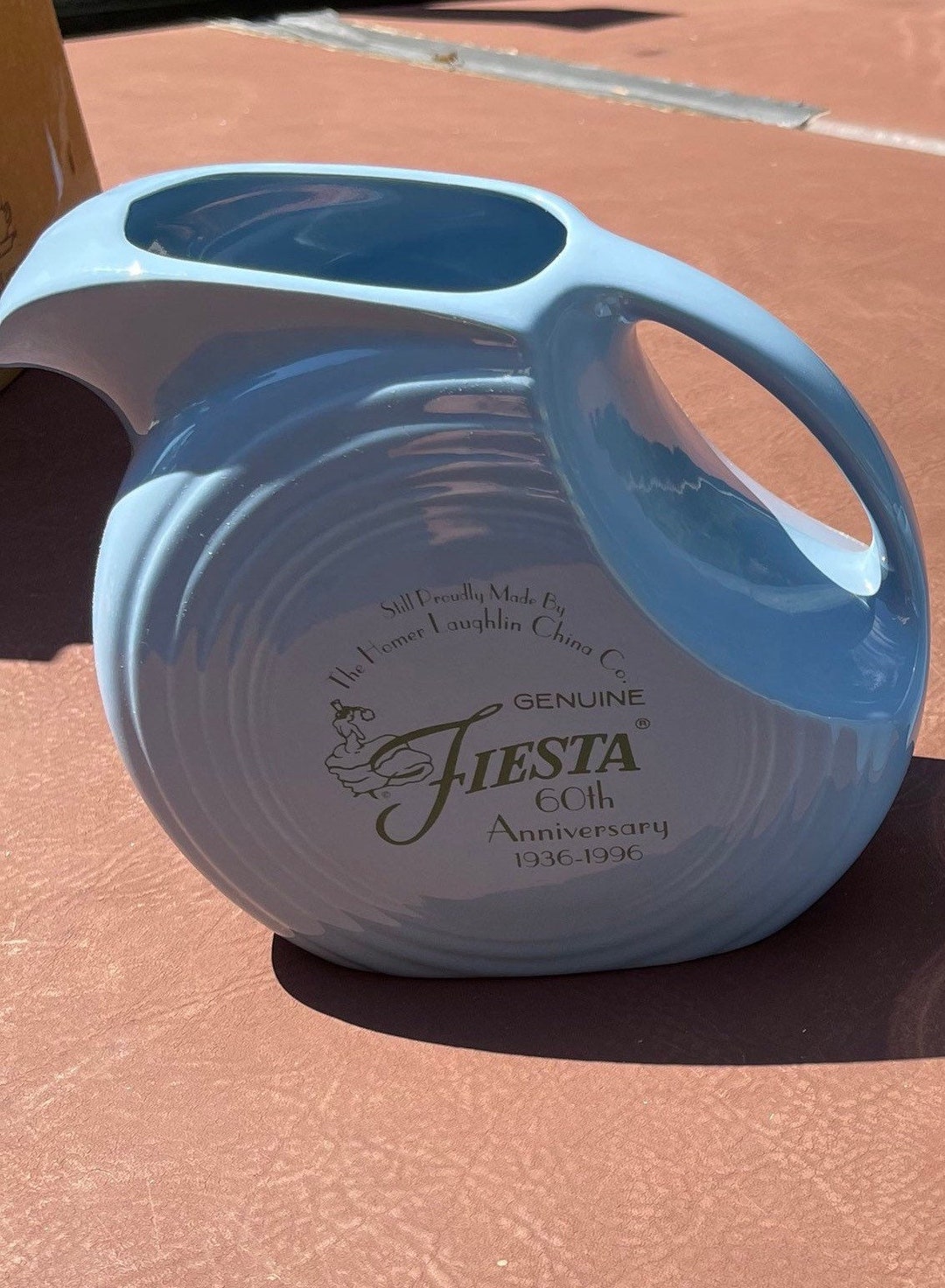 Vintage Fiesta 60th Anniversary Periwinkle Disc Pitcher and Four ...