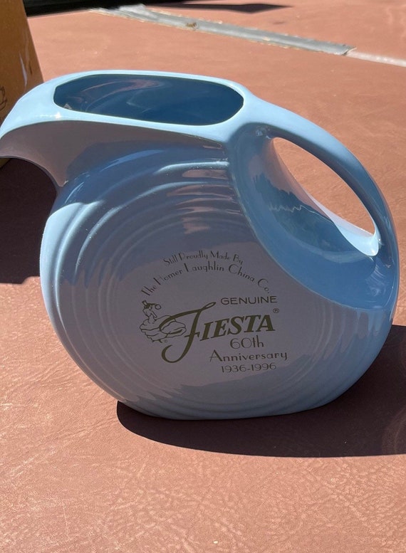 Vintage Fiesta 60th Anniversary Periwinkle Disc Pitcher and - Etsy