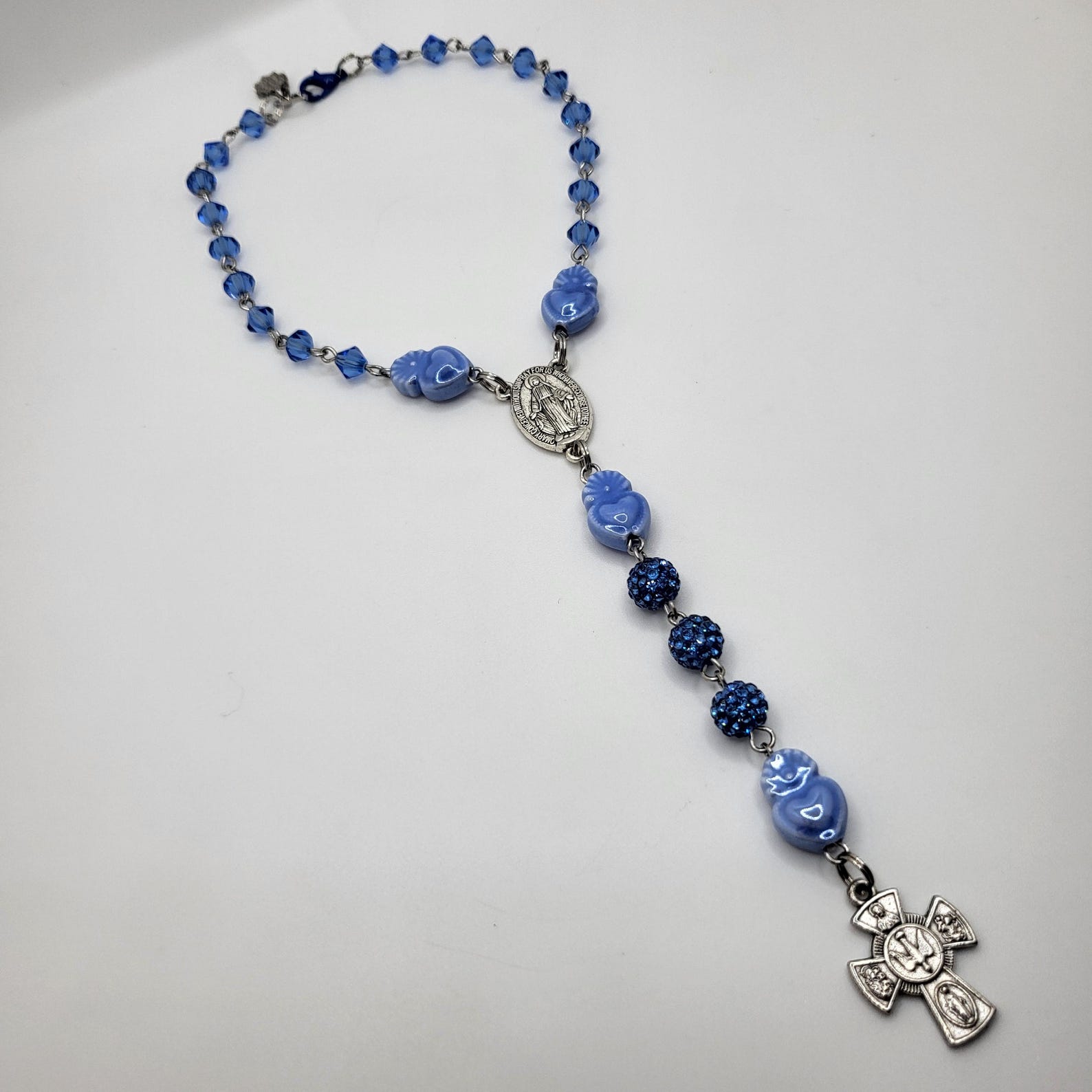 PERIWINKLE CAR ROSARY - Etsy
