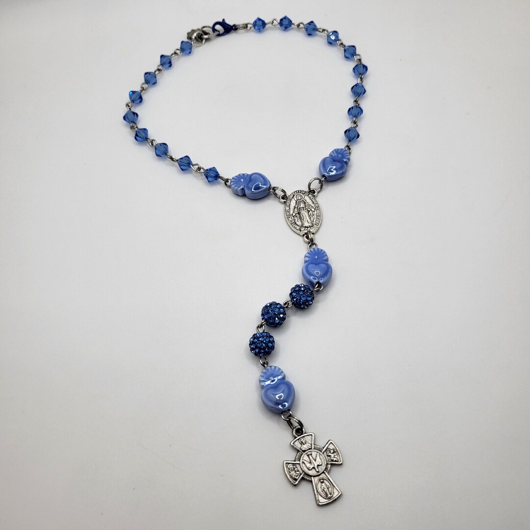 PERIWINKLE CAR ROSARY - Etsy