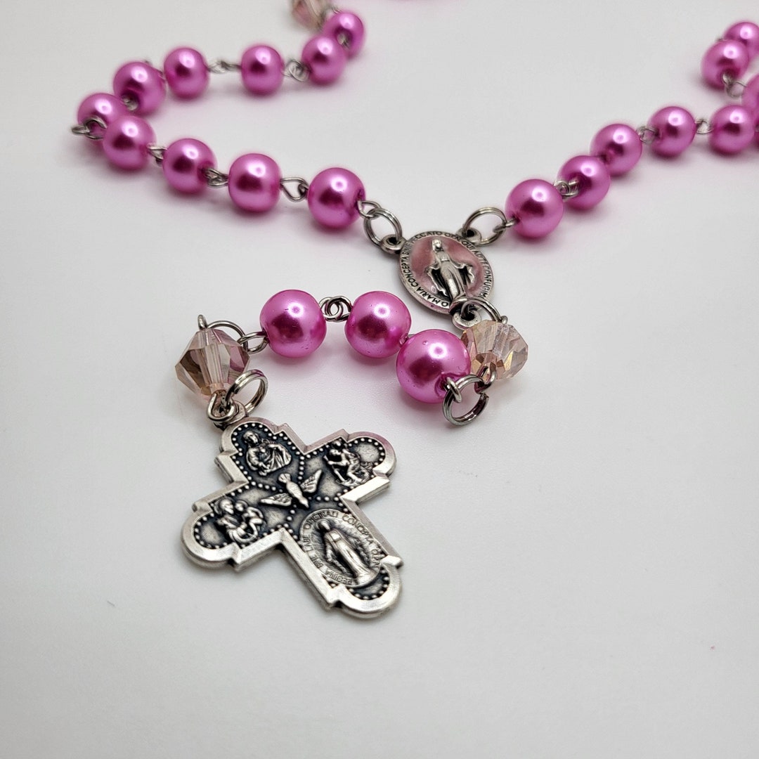 PRETTY IN PINK Full Rosary - Etsy