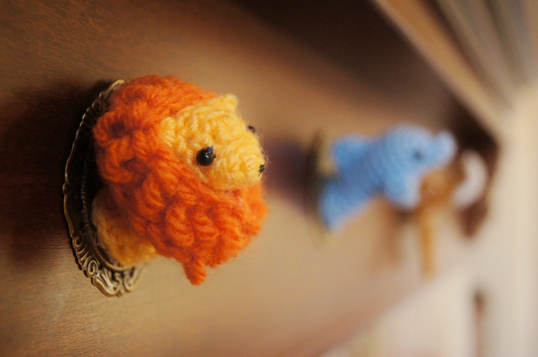Miniature Crochet Lion Head Taxidermy - Etsy