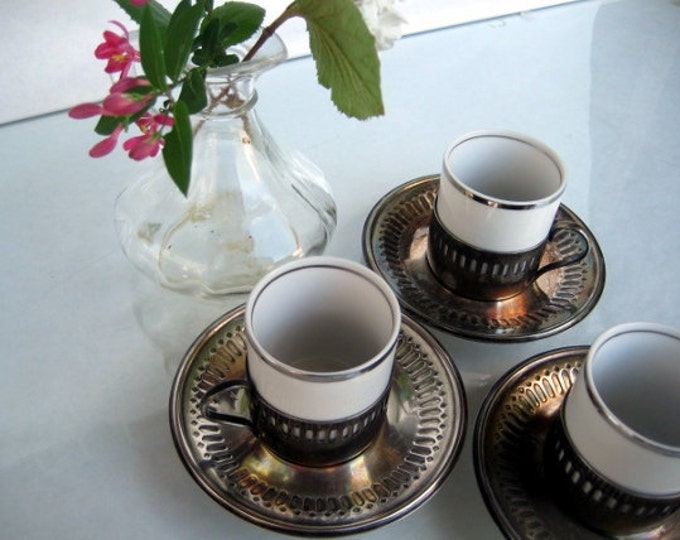 Vintage Bellini Demitasse Set -porcelain Espresso/tea/coffee Cups With ...