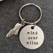Mind Over Miles, Small Aluminum Hand Stamped Keychain, Marathon ...