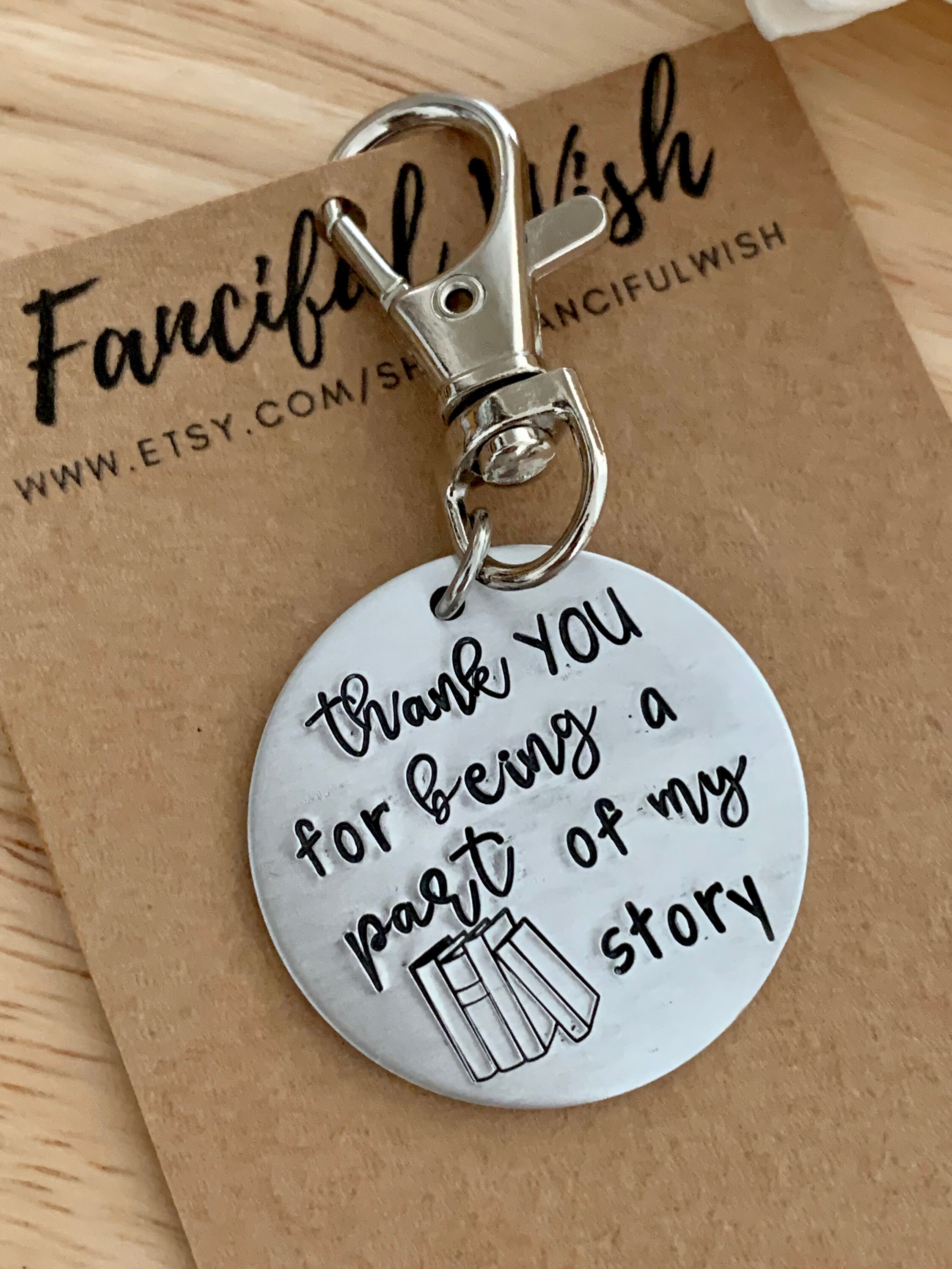 Thank You for Being A Part of My Story ~ Aluminum Hand Stamped Keychain ...