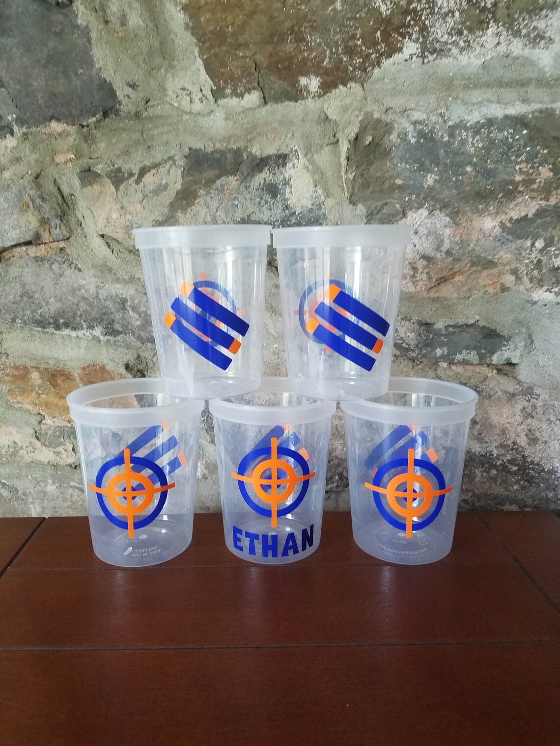 Personalized Target Cups-dart Battle Partyclear Cups With - Etsy