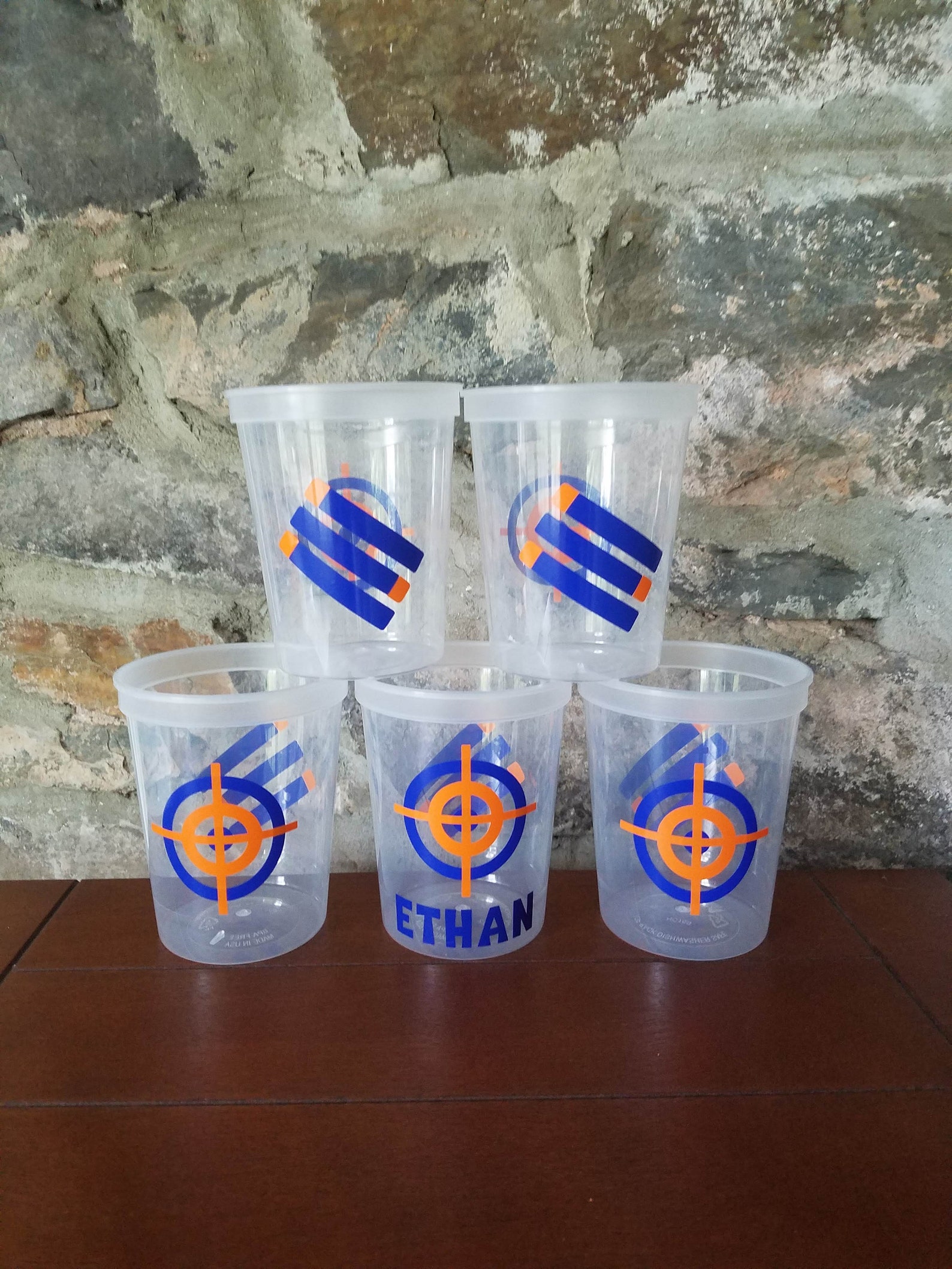 Personalized Target Cups-dart Battle Partyclear Cups With - Etsy