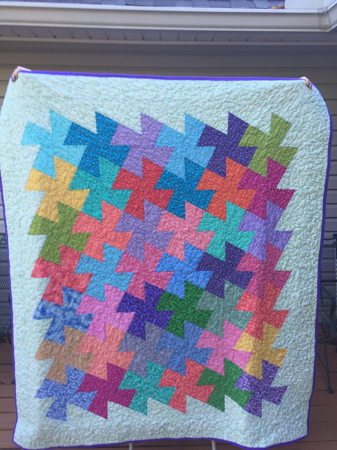 Hand Make Quilt Twister Pinwheels Mint Green Border 7 - Etsy