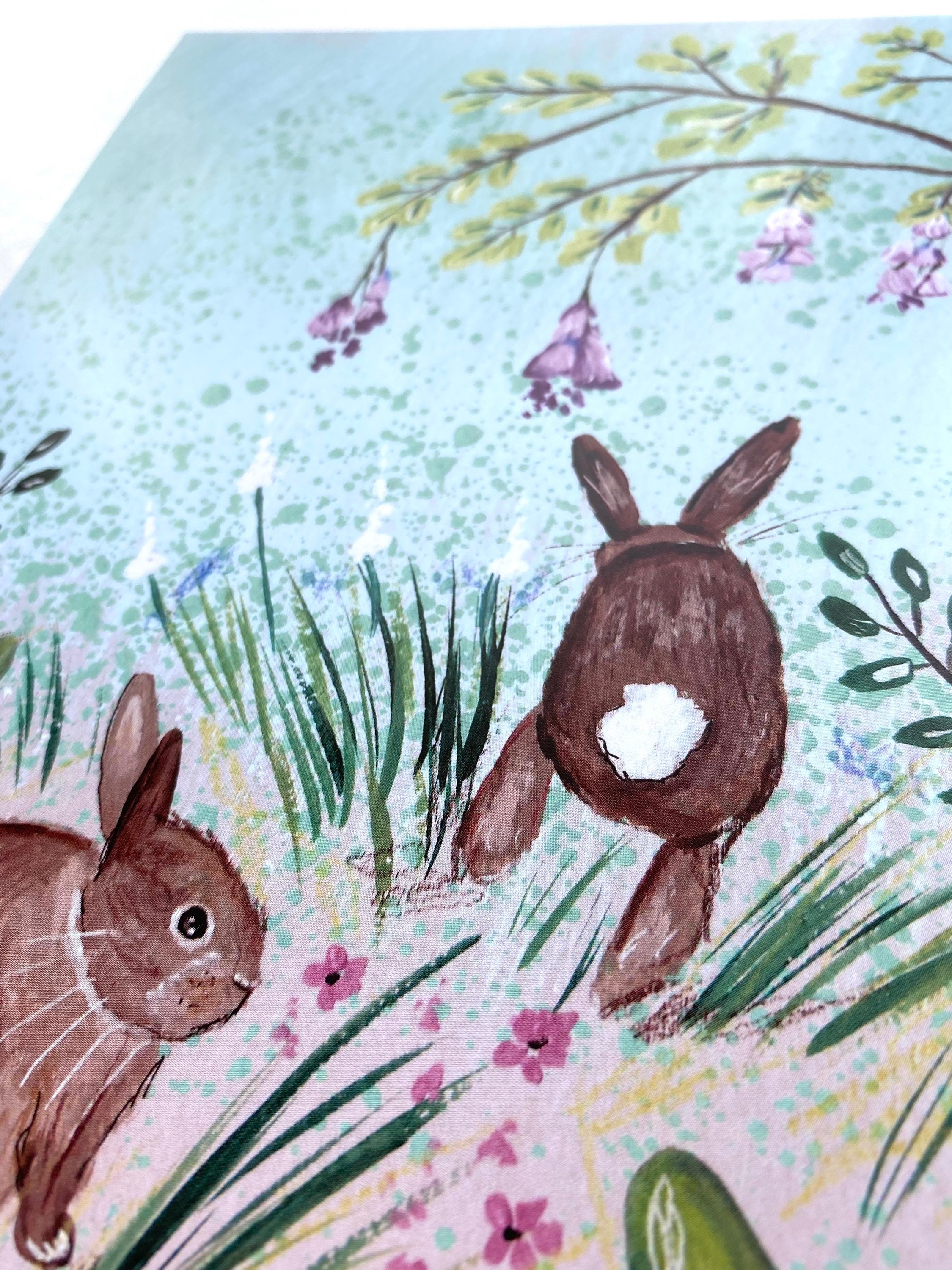 Wild Rabbits / Bunny A5 Art Print Wall Art Home Decor | Etsy
