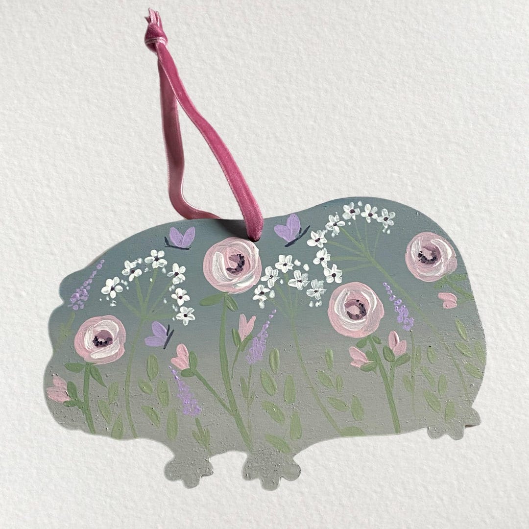 Guinea Pig Wooden Sign – Hand Painted Pet Decor | Cavy Gift for Guinea ...