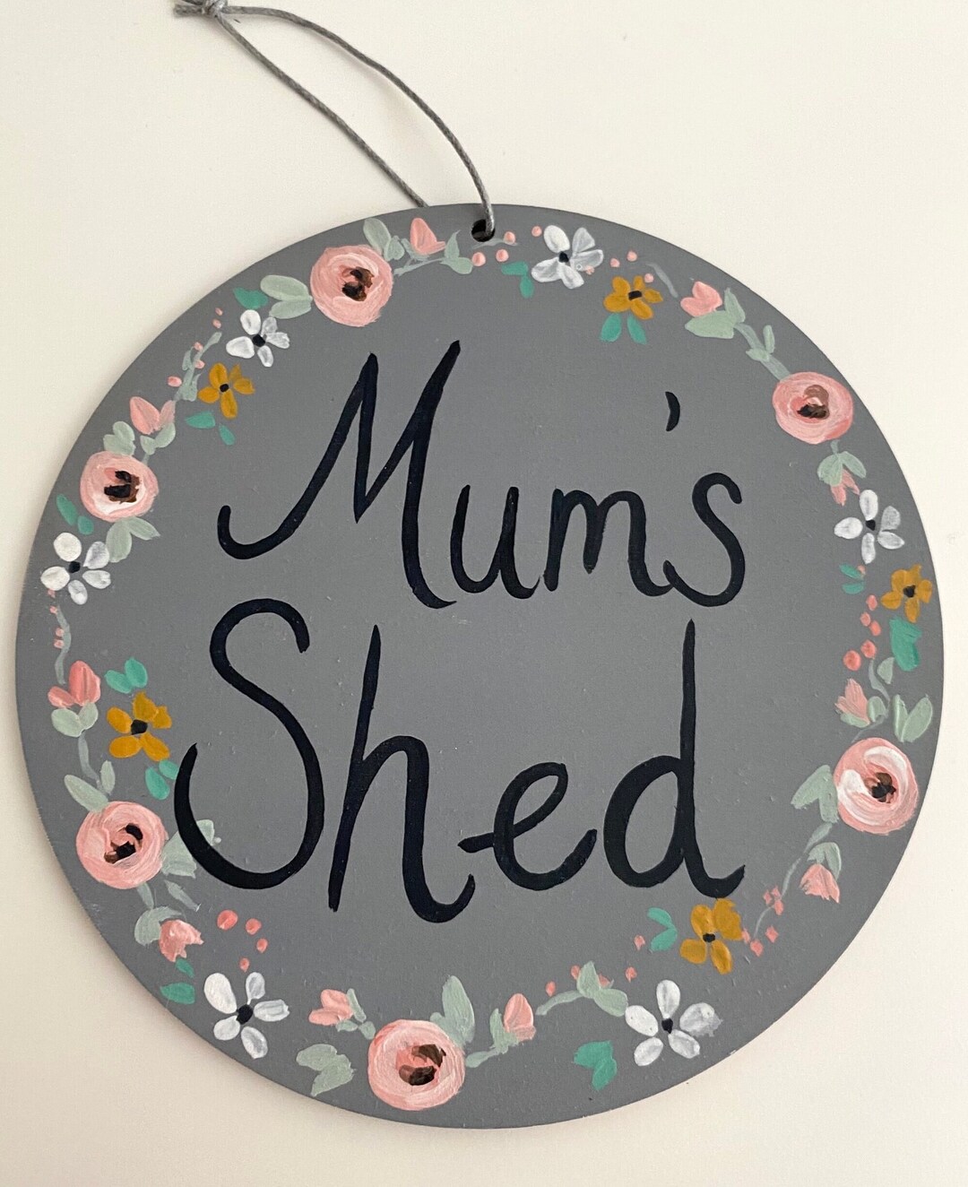 Mums Shed Sign Hand Painted Floral Wooden Sign - Etsy