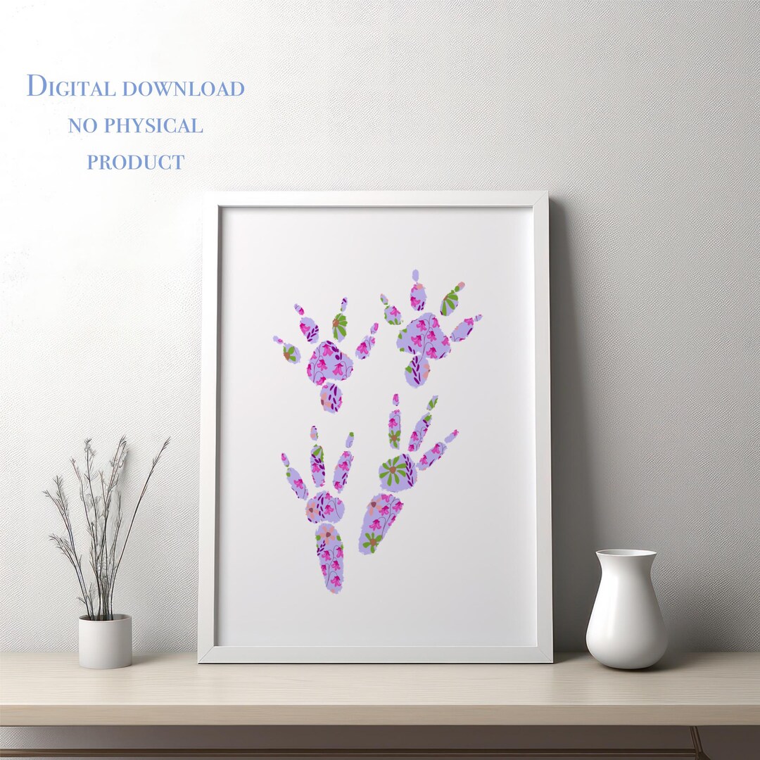 Digital Guinea Pig Paw Print Art Print - Printable PDF A4 Sized (no ...
