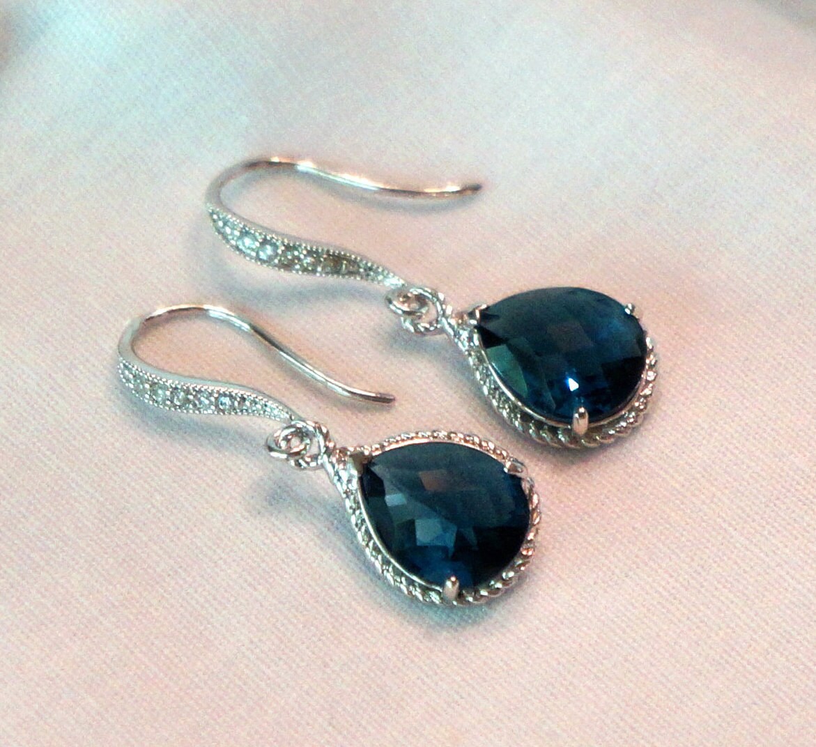 Navy Blue Earrings Gold Bridesmaid Earrings Blue Wedding Blue | Etsy Navy Blue Earrings Gold Bridesmaid Earrings Blue Wedding Blue | Etsy
