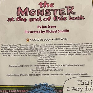 Vintage the Monster at the End of This Book Journal - Etsy