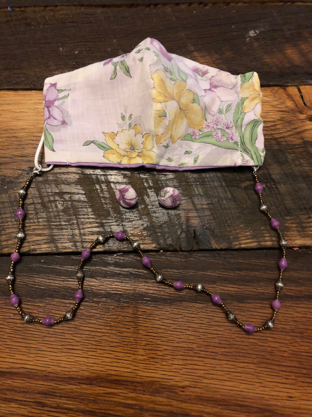 Vintage Handkerchief Mask Set - Etsy