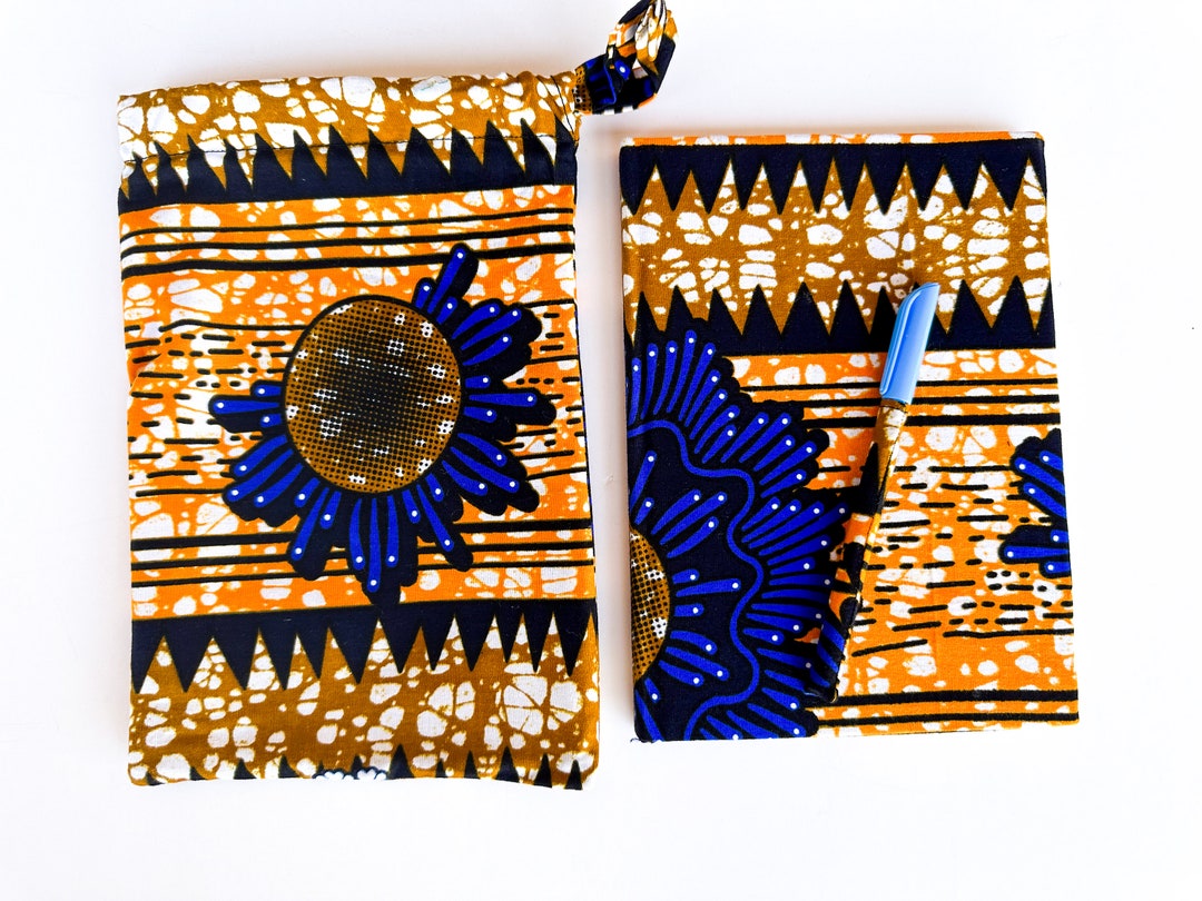 African Fabric Notebook With Pen - Etsy