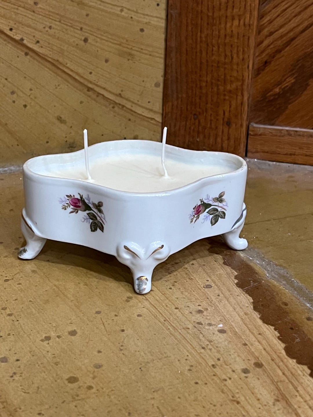 Vintage Ceramic Container Candle - Etsy