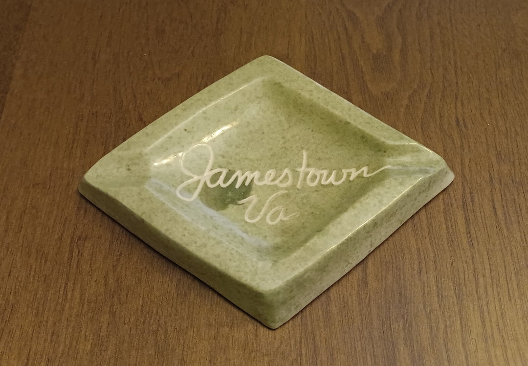 Vintage Jamestown Virginia Pottery Ashtray - Light Green - Etsy