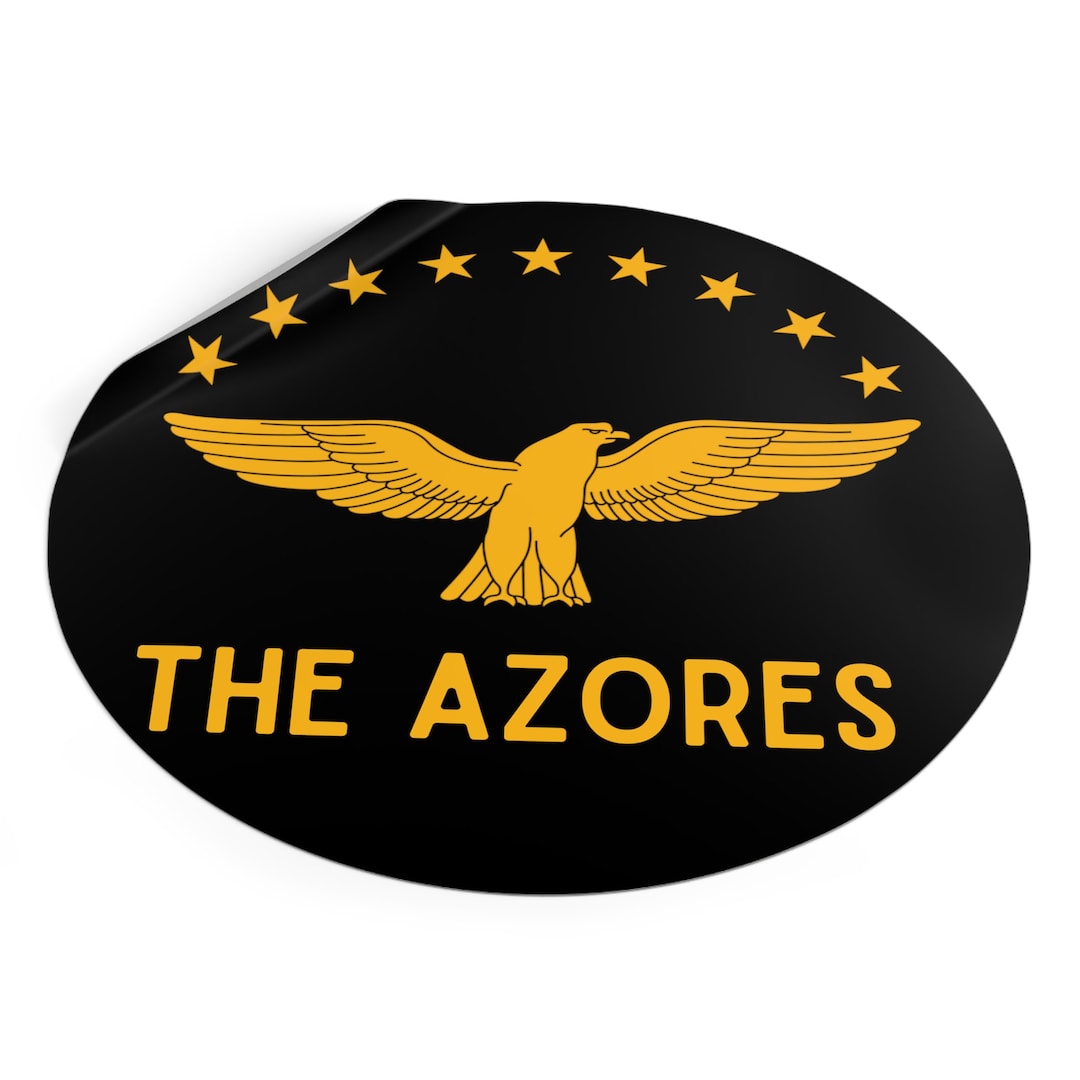 Azores Portuguese Sticker Azorean Flag Round Car Vinyl Stickers ...