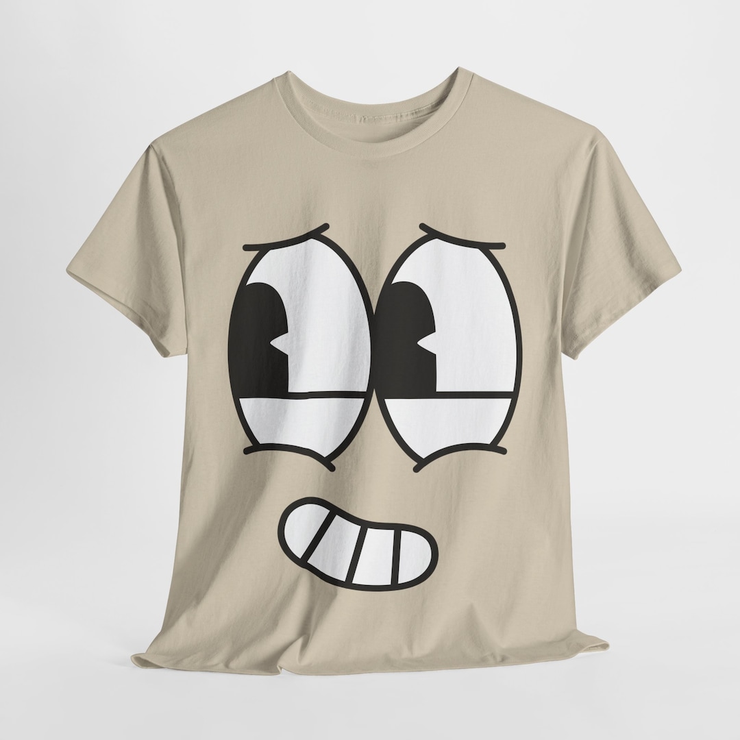 Retro Awkward Smiling Face T-shirt Vintage Style Graphic Tee - Etsy