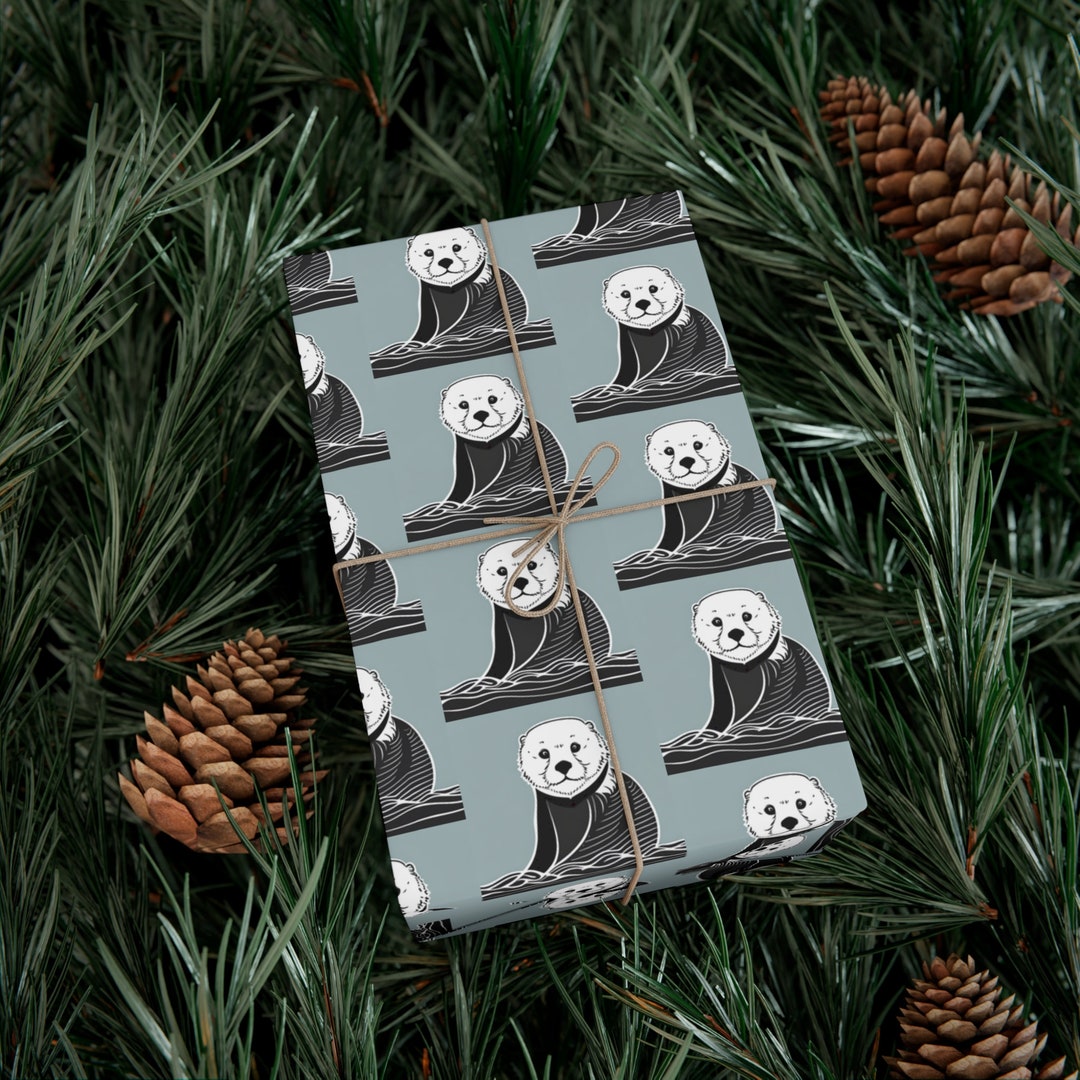 Sea Otter Wrapping Paper Ocean Themed Gift Wrap Papers - Etsy