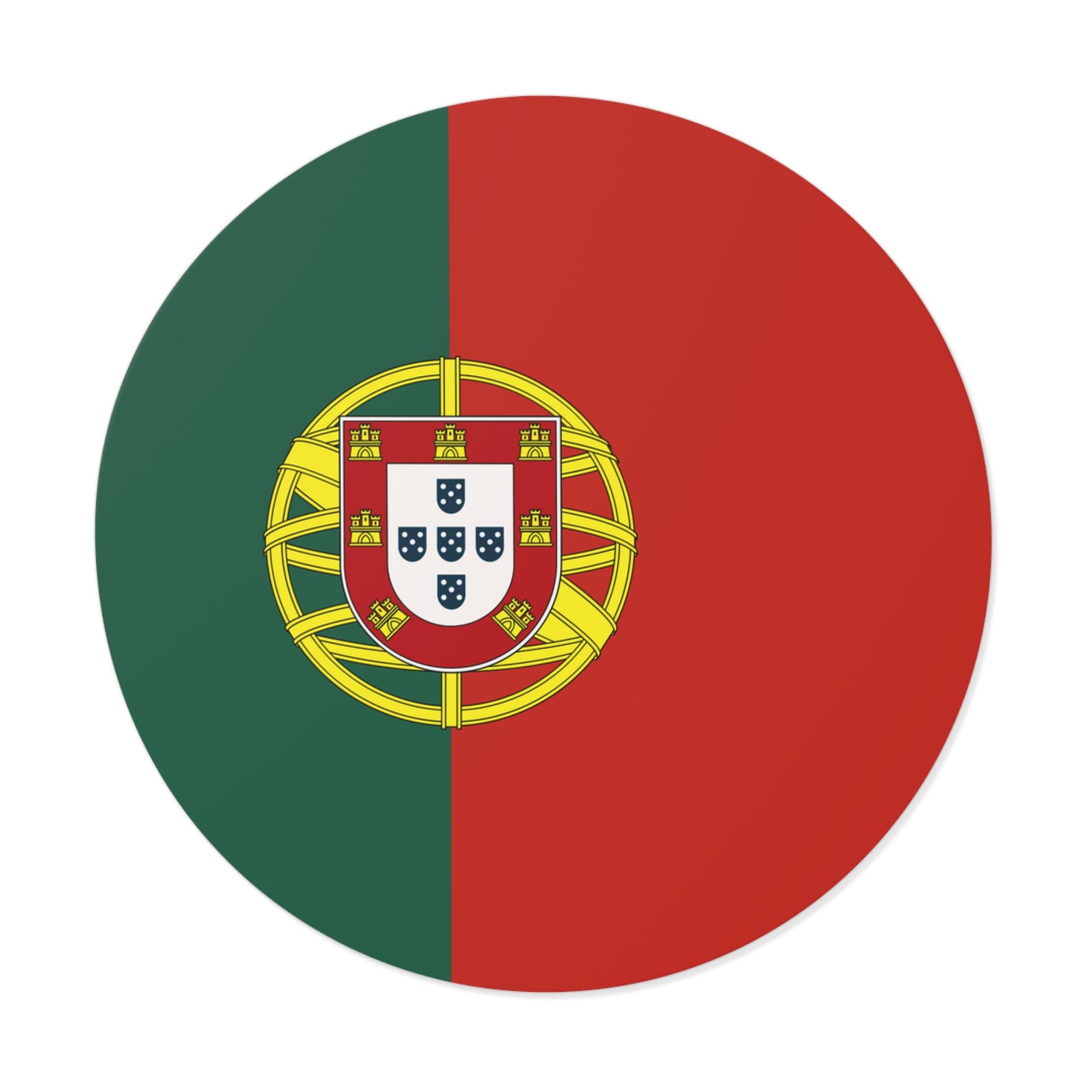 Portuguese Sticker Portugal Flag Round Car Vinyl Stickers Portuguese ...