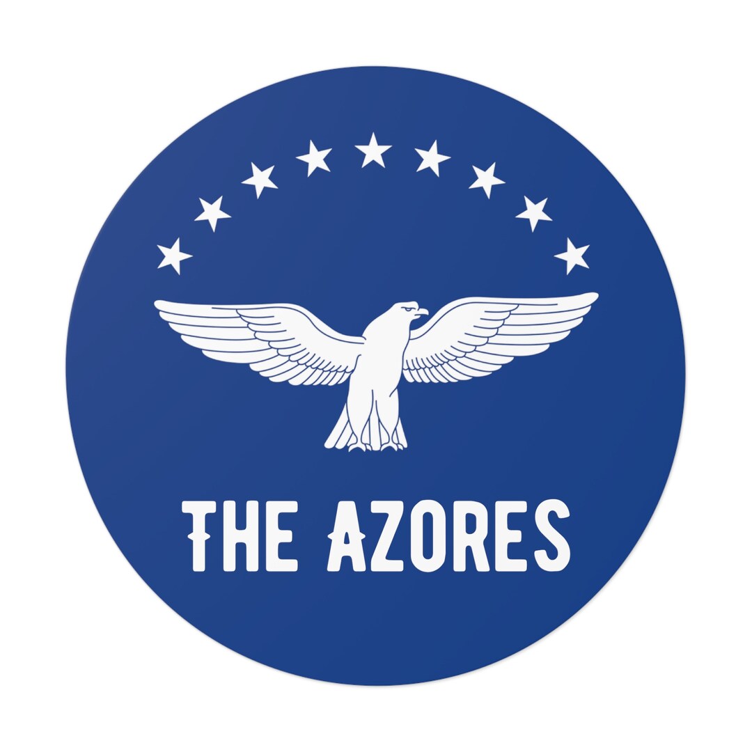Azores Portuguese Sticker Azorean Flag Round Car Vinyl Stickers ...