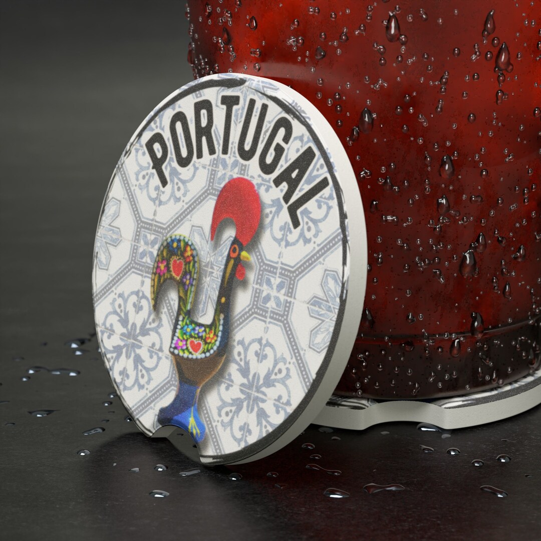 Portuguese Rooster With Portugal Azores Tile Soapstone Car Coaster ...