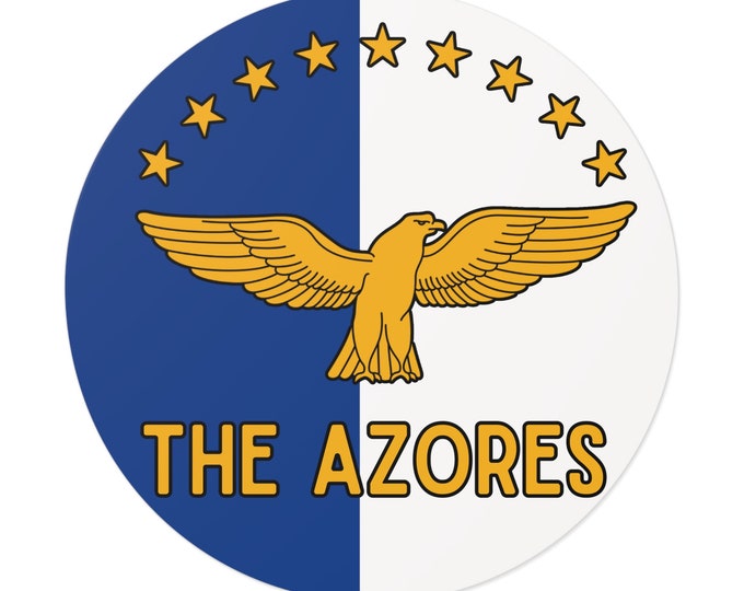 Premium Azores Portugal Flag Emblem Stickers: Show Your Azorean Pride ...