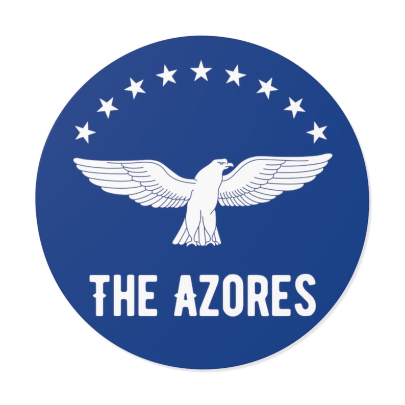 Azores Portuguese Sticker Azorean Flag Round Car Vinyl Stickers ...