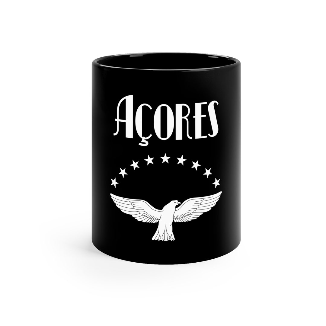 Portuguese Azores Mug Açores Coffee Cup Portuguese Portugal Black Mug ...