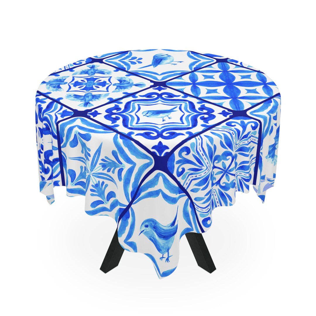 Portuguese Azulejo Portuguese Tile Tablecloth| Portugal Pattern ...
