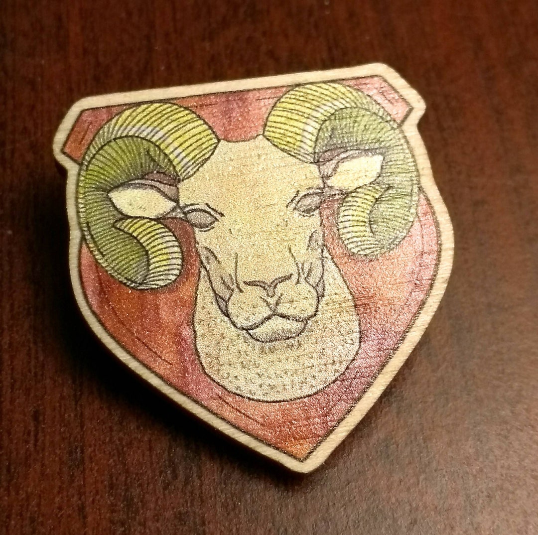 Ram's Head Brooch - Etsy