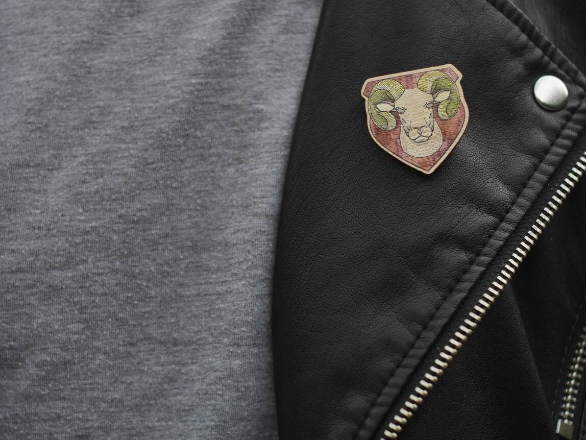 Ram's Head Brooch - Etsy