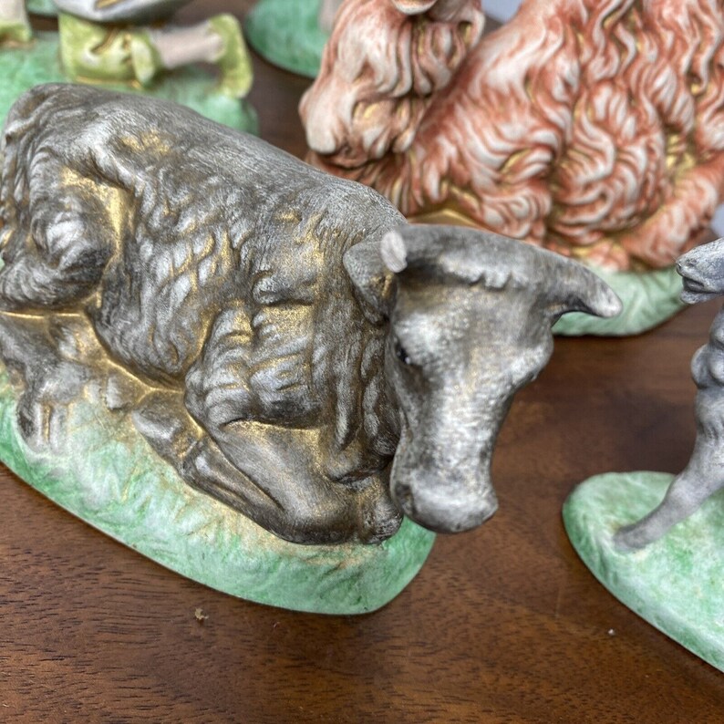 Vintage Ceramic Nativity Set Atlantic Mold 18 Pc Hand Painted Glaze - Etsy