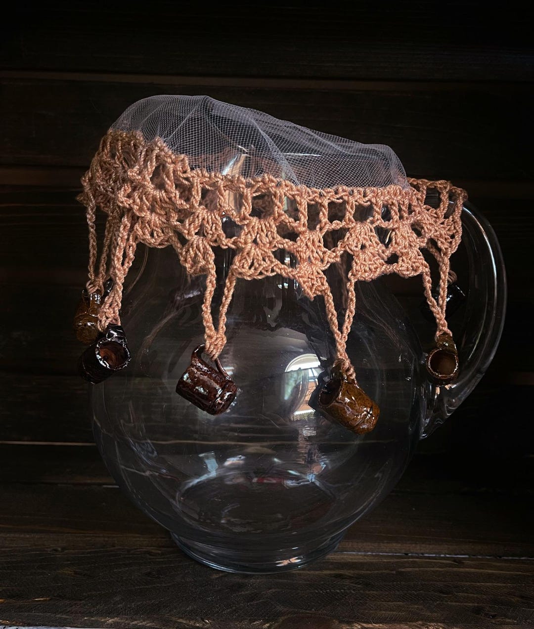 Mexican Mini Jarritos Beige Mesh Screen Food Protector|fly Protector ...