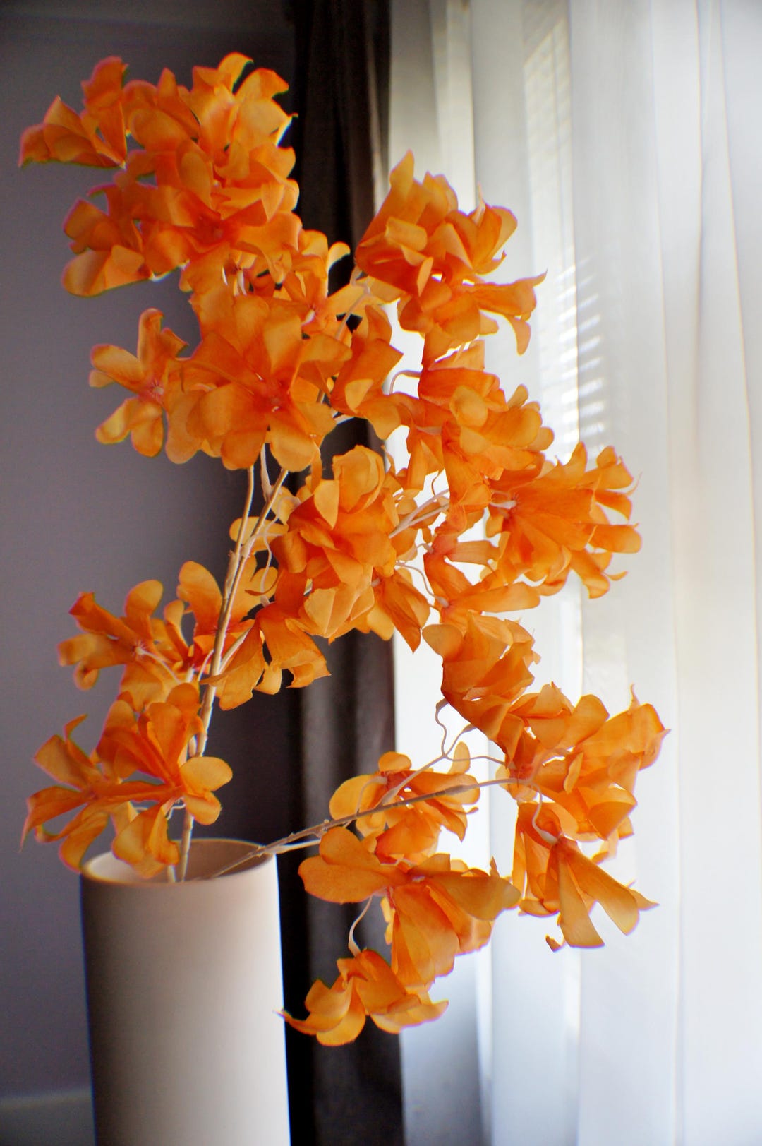 25" Silk Blooming Spray, Branch, Orange Blossom, Home Decor, Wedding ...