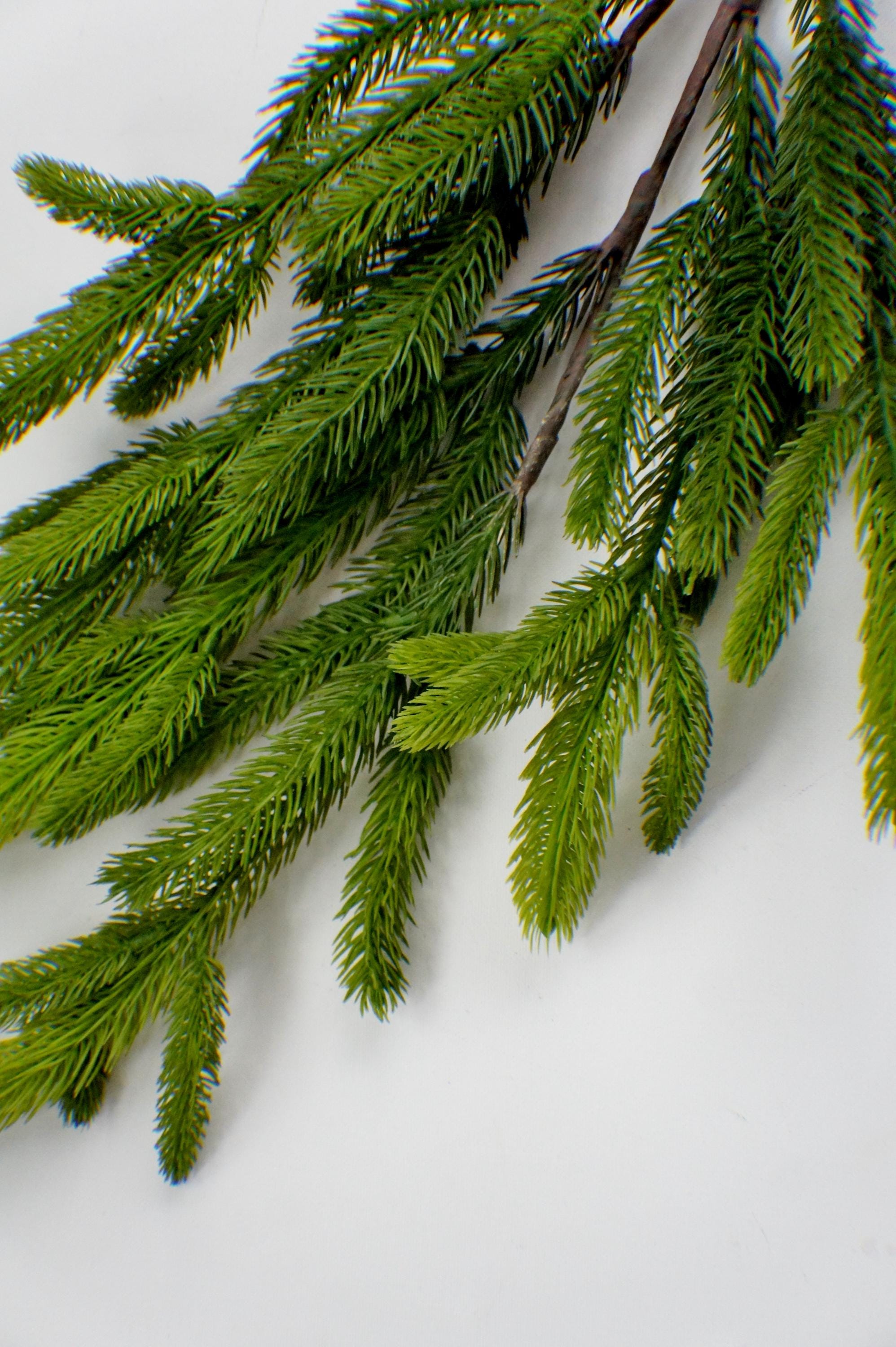 25" Pine Spray Fresh Touch Artificial Pine Spray, Spruce Pine Stem ...