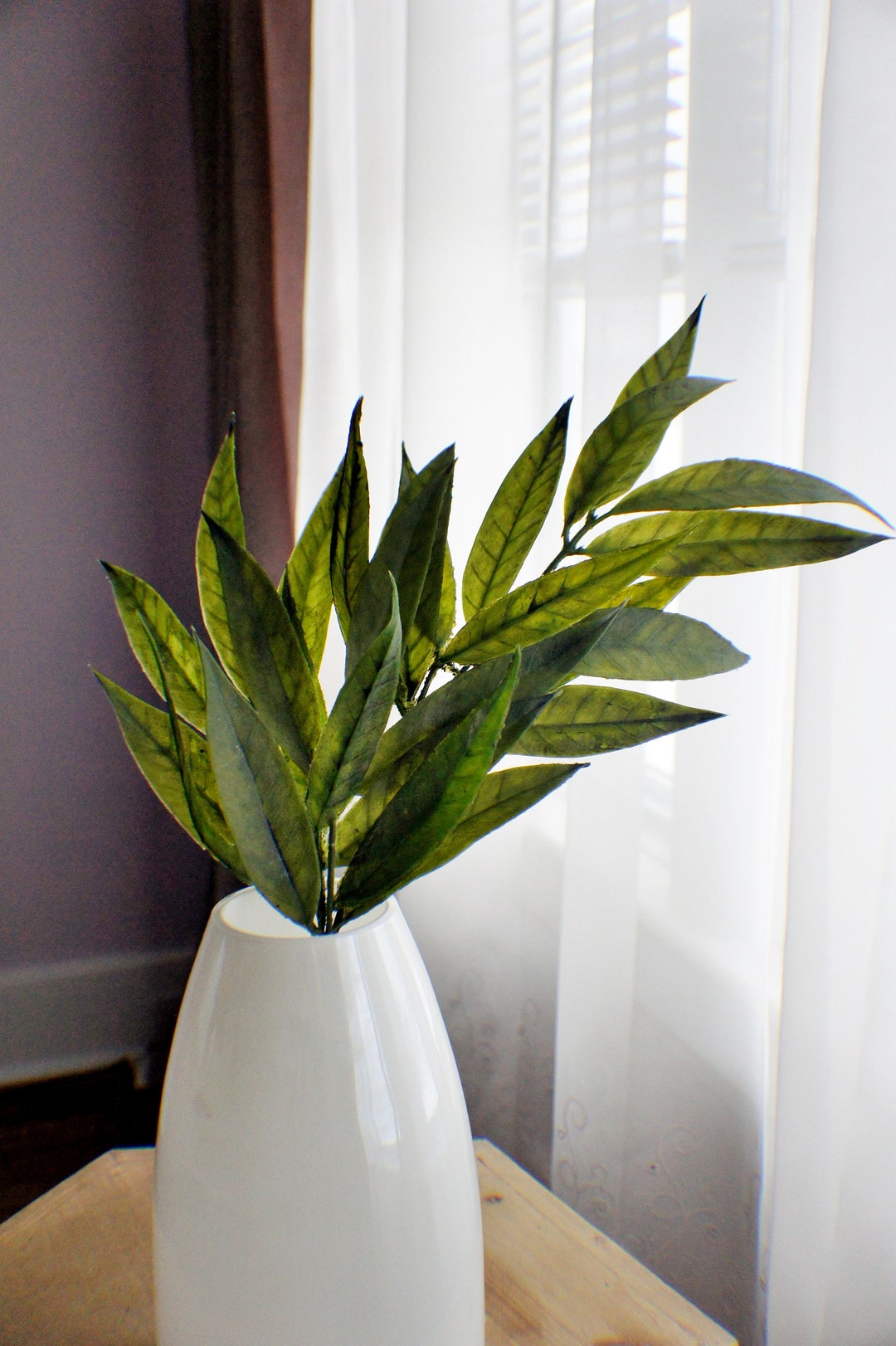 22" White Willow Stem, Green Stem, Greenery, Faux Willow Spray ...