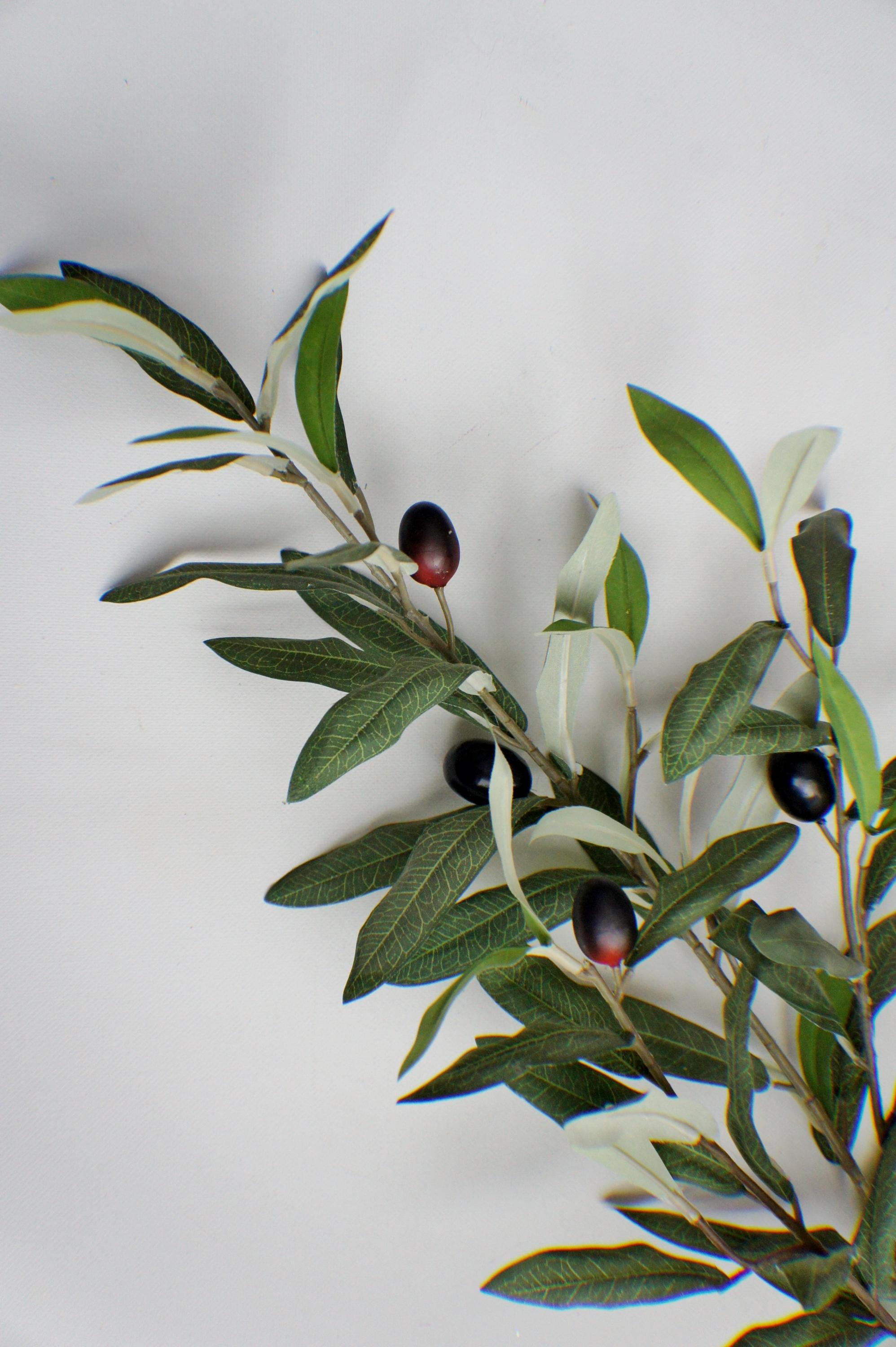 25" Artificial Olive Branch: Christmas Greenery Vase Filler - Etsy