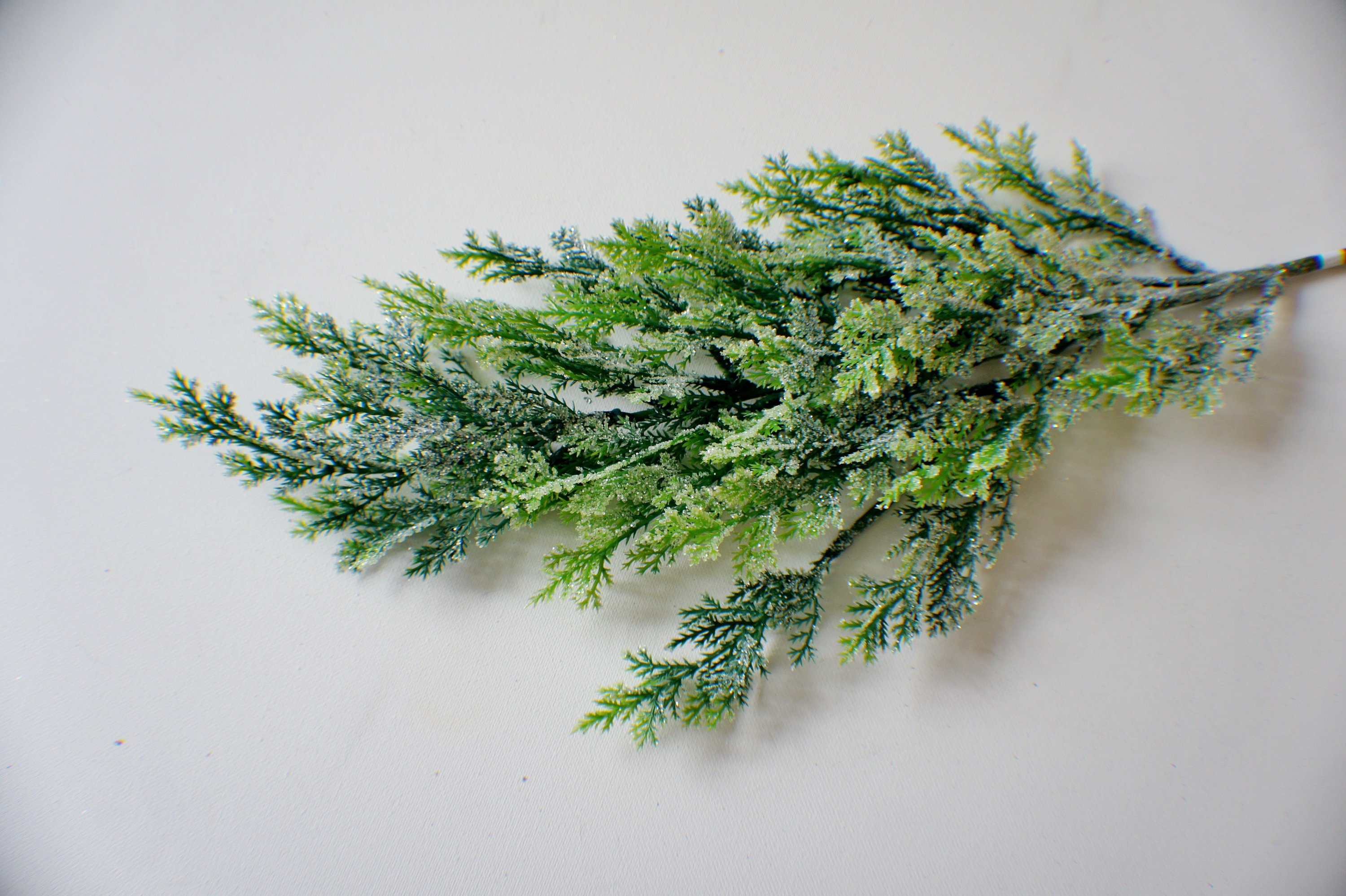 Frosted Juniper Spray Stem Pick Vase Filler Christmas - Etsy