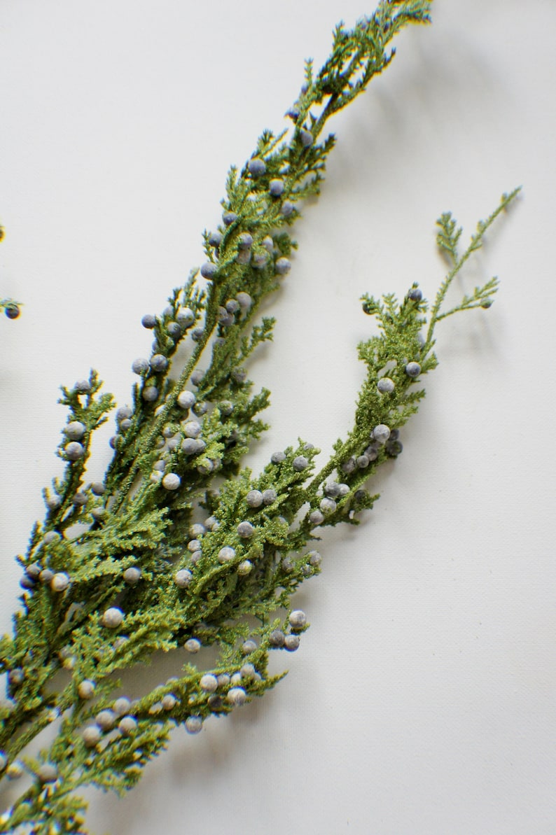 Artificial Juniper Spray, Stem, Pick, Vase Filler, Christmas Greenery ...