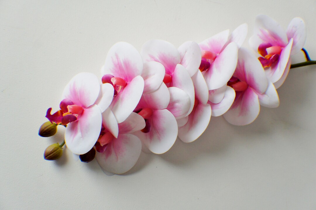 30" Artificial Fuchsia Orchid Stem: Tropical Wedding Bouquet Flower - Etsy