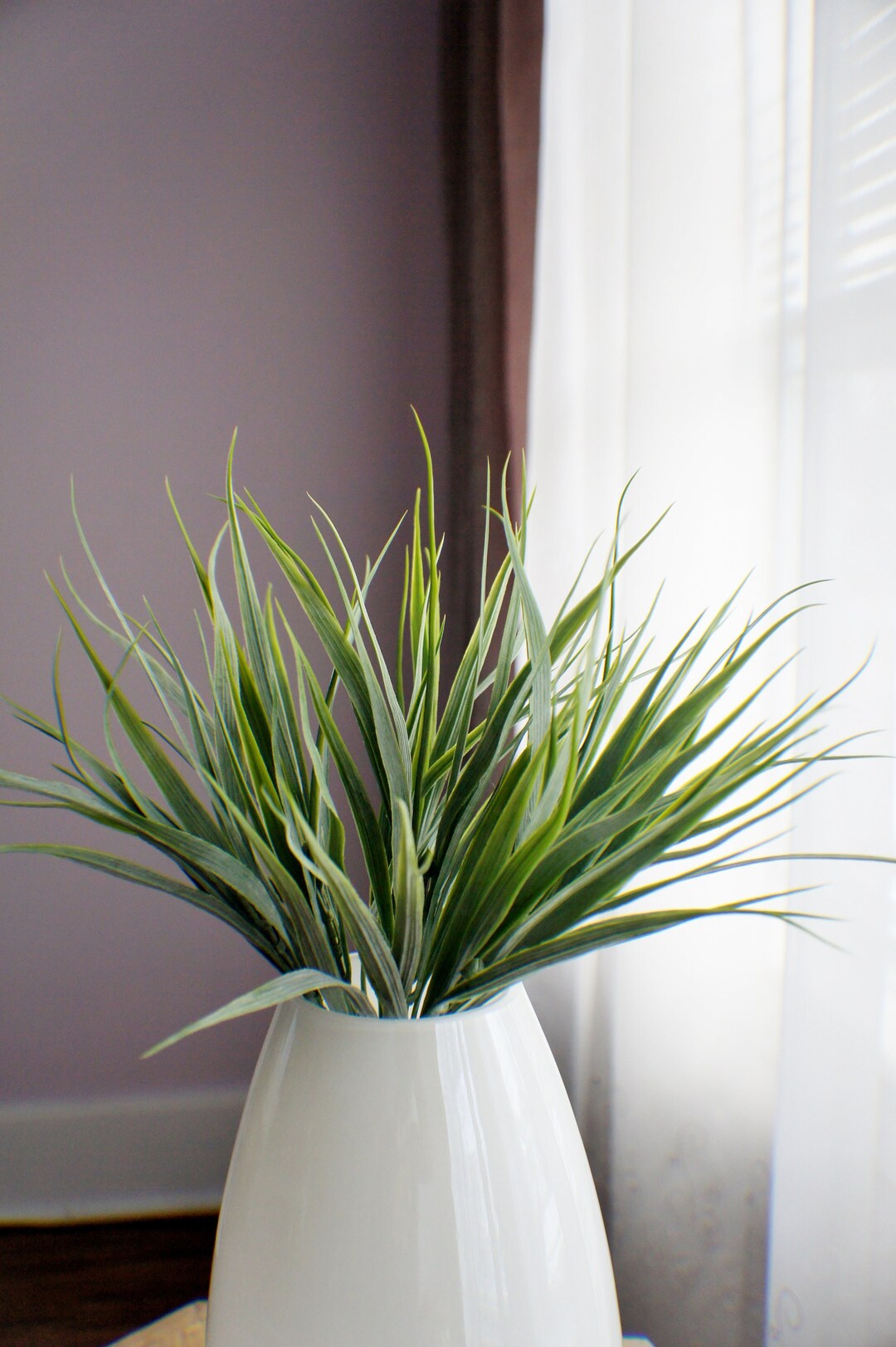 10" Artificial Grass Bush: Greenery Home Accent - Etsy