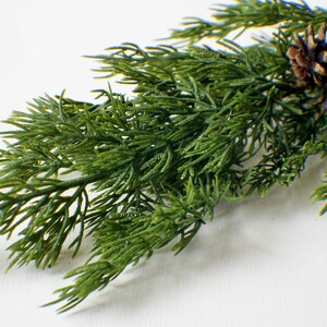 20 Fresh Touch Cedar and Pine Cone Spray Artificial Pine Spray, Stem ...