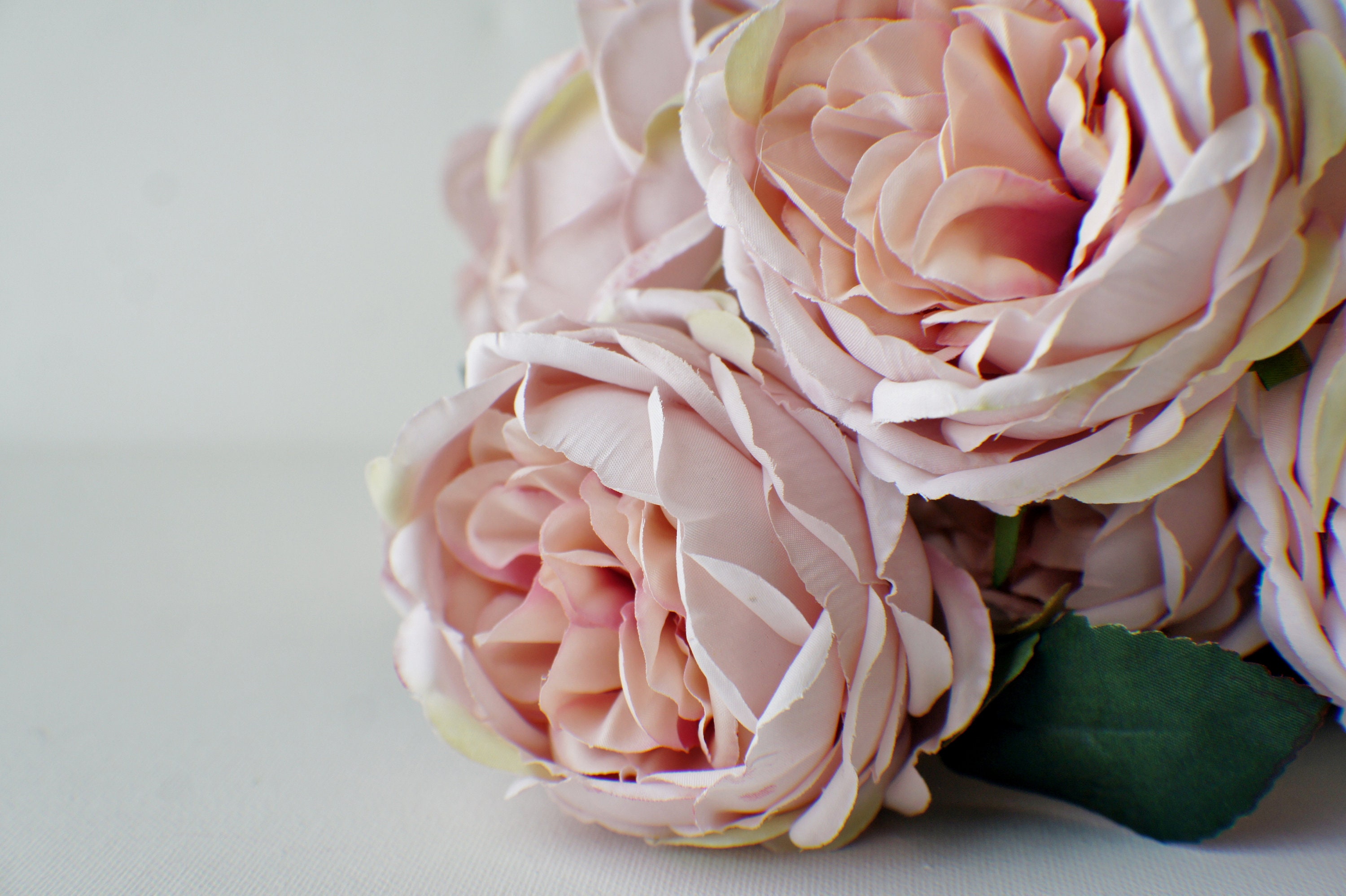 9 Blush Roses Bunch Pink Silk Artificial Flowers DIY Wedding - Etsy
