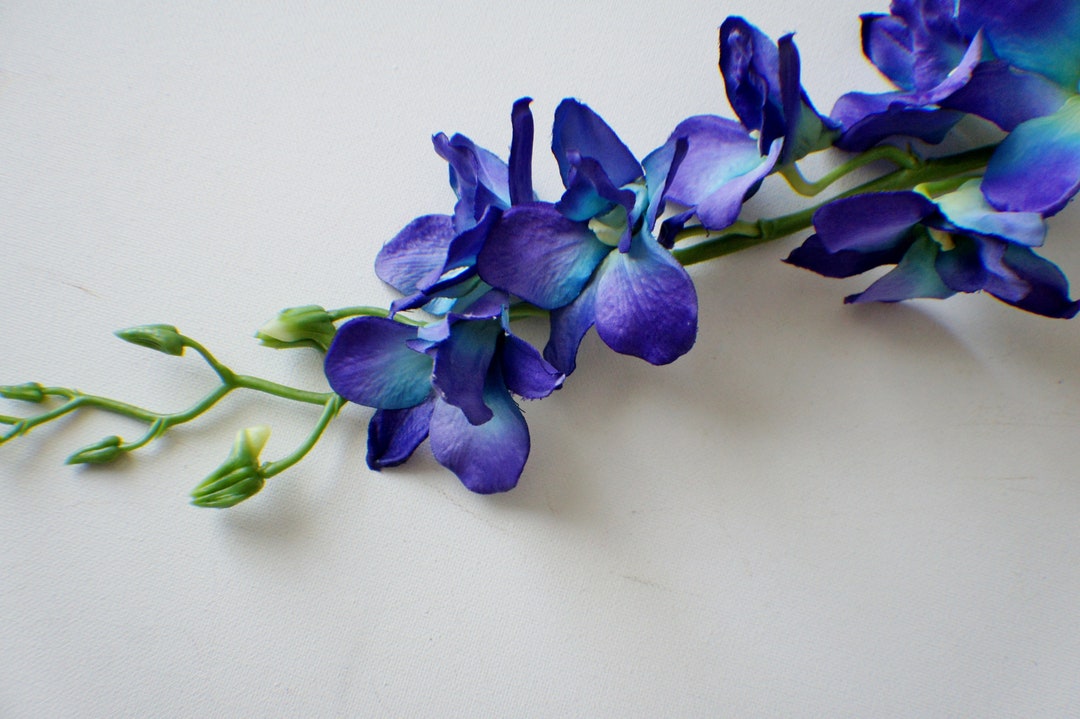 25 Tall Dark Purple Delphinium Silk Flower Lavender Artificial Flower ...