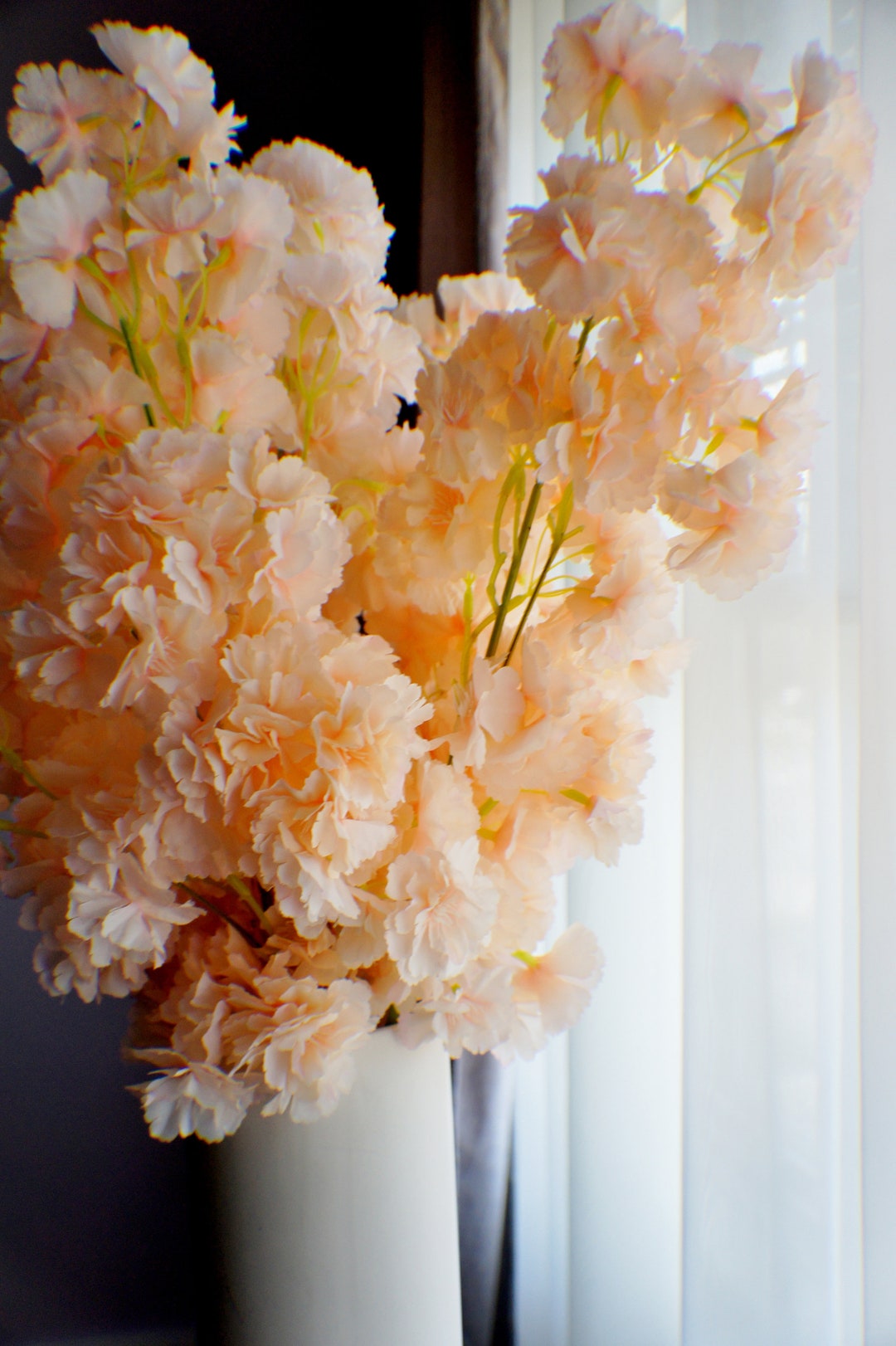 Elegant Silk Cherry Blossom Spray, Branches 21'' Tall, Japanese Sakura ...